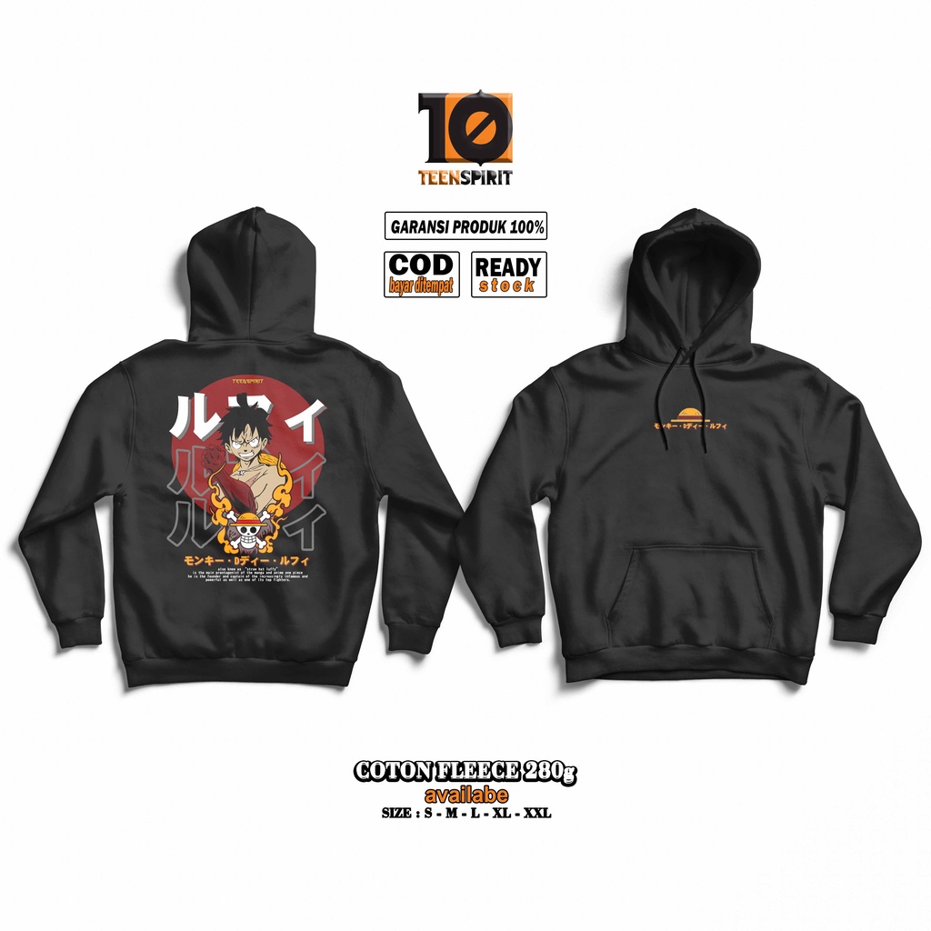 Hoodie Anime One Piece Monkey D Luffy Haki Ryou Moment Sweater One ...