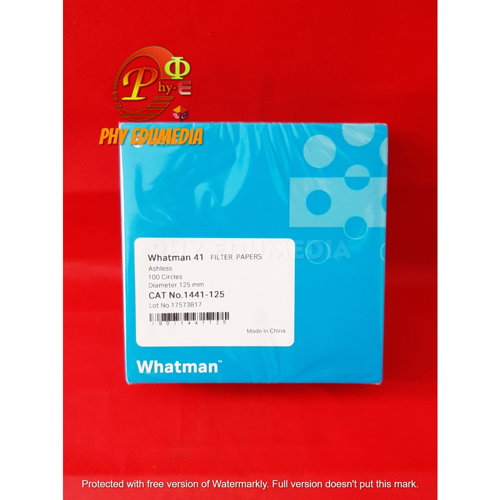 Whatman Filter Paper No. 41 Diameter 12.5 cm 125mm 12.5 cm Per Sheet ...