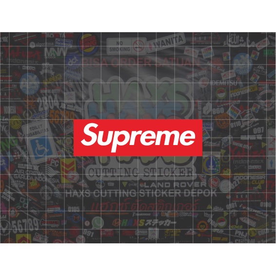 Supreme Cutting Sticker Size 7x2 for Motorcycles | Shopee Philippines