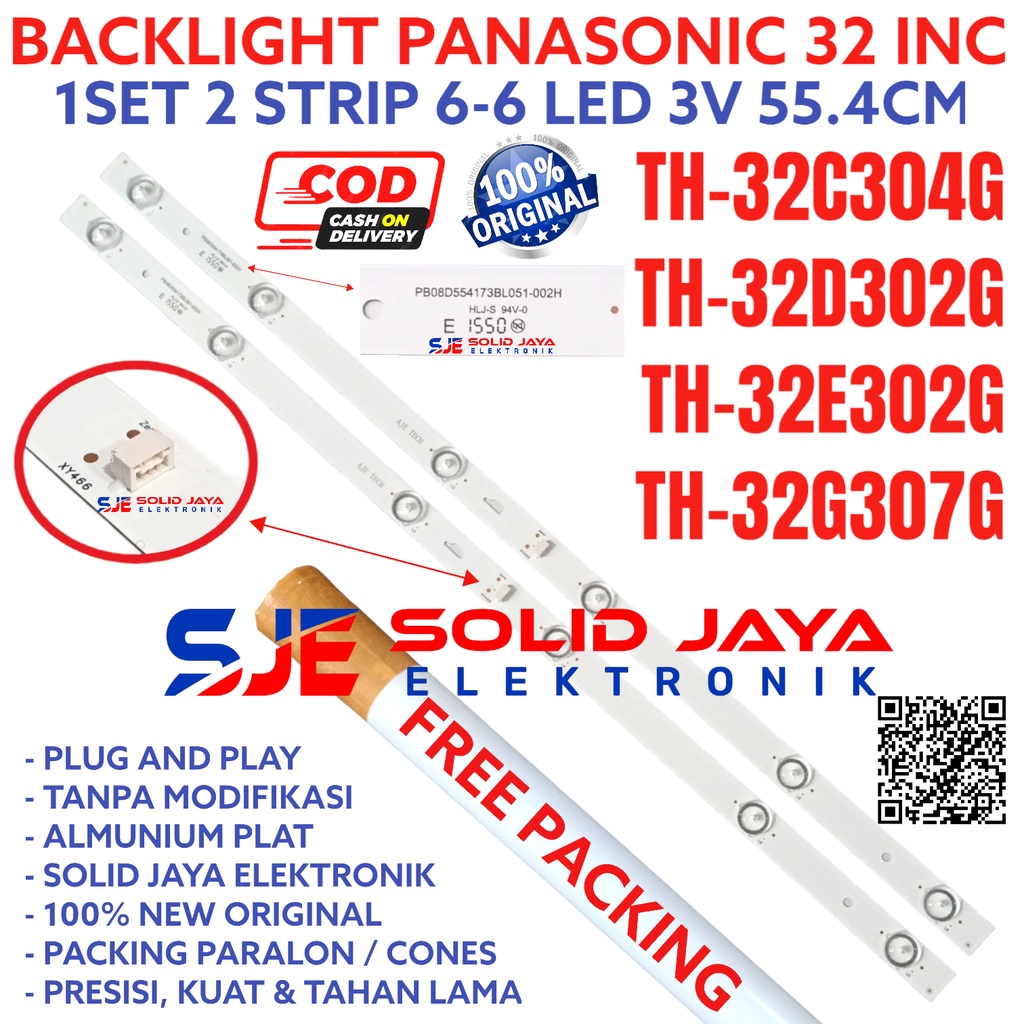 PANASONIC LED TV BACKLIGHT 32 INC TH 32C304 32D302 32E302 32G307 G LAMP ...