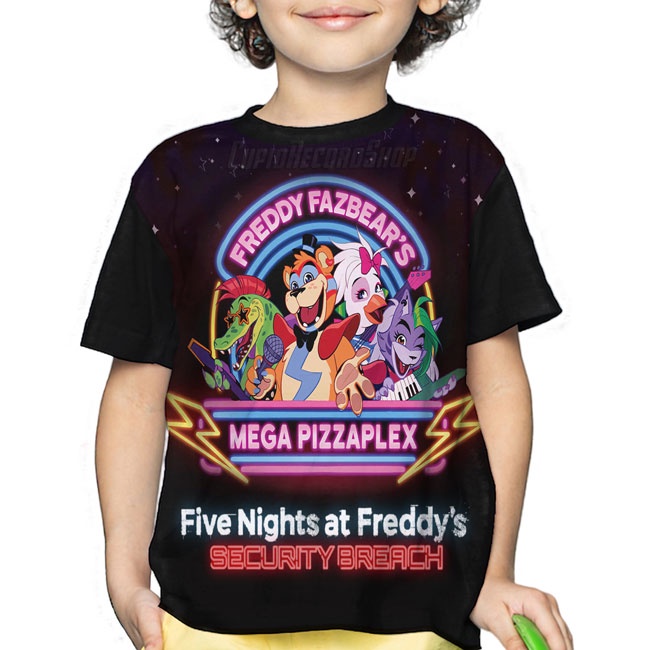 Fnaf Shirt Boys T-Shirt Game Security Breach 3D V1 | Shopee Philippines