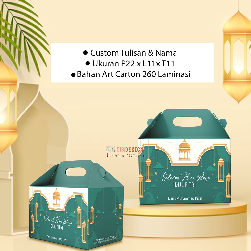 Gable Box Custom Eid Al-Fitr | Eid Hampers Box | Gable Box Eid Mubarak ...