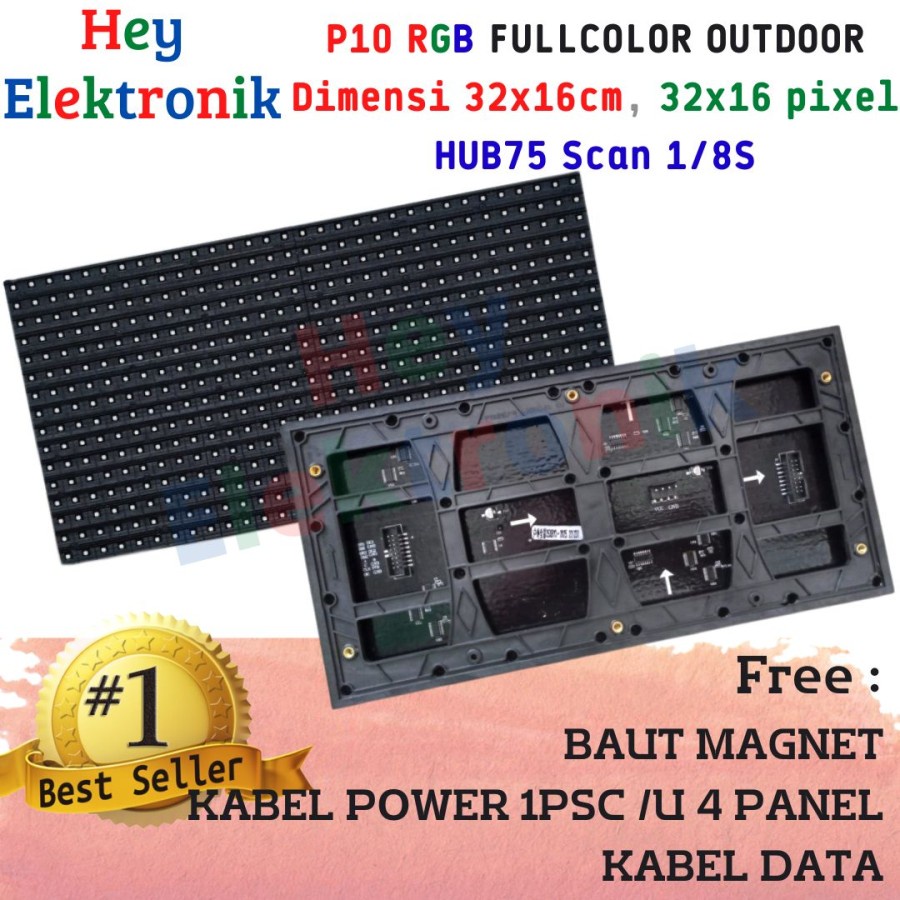 P10 RGB LED Module Panel FULL outdoor Scan 1/8 FULL COLOR SMD (H ...