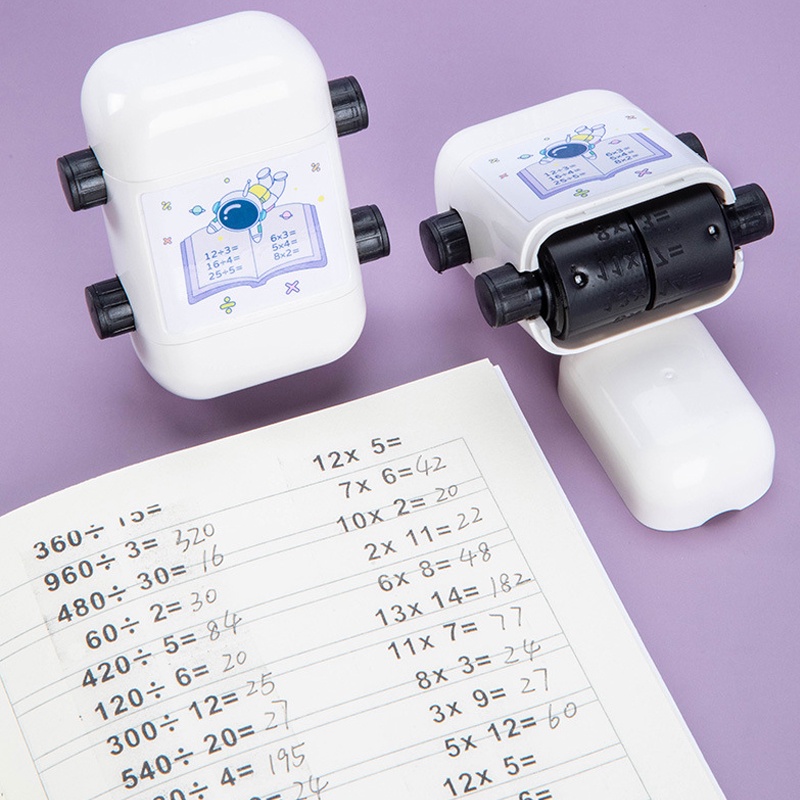 2in1 Multiplication Division Rolling Stamp Kids Practice Math ...