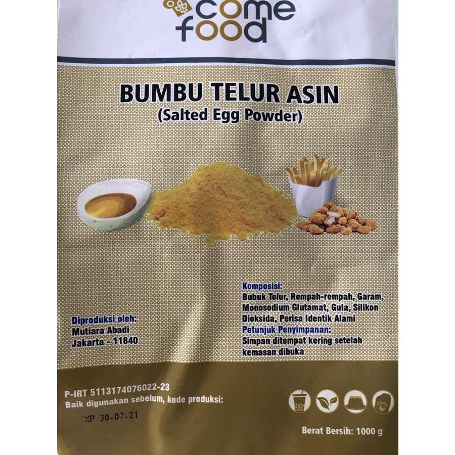 Come Food Salted Egg Powder/Seasoning Powder Sow Salted Egg/1Kg ...