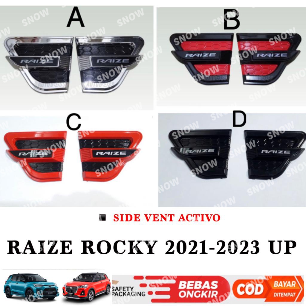 MERAH Side Vent Air Flow Toyota Raize 2021 2022 2023 2024 up Activo ...