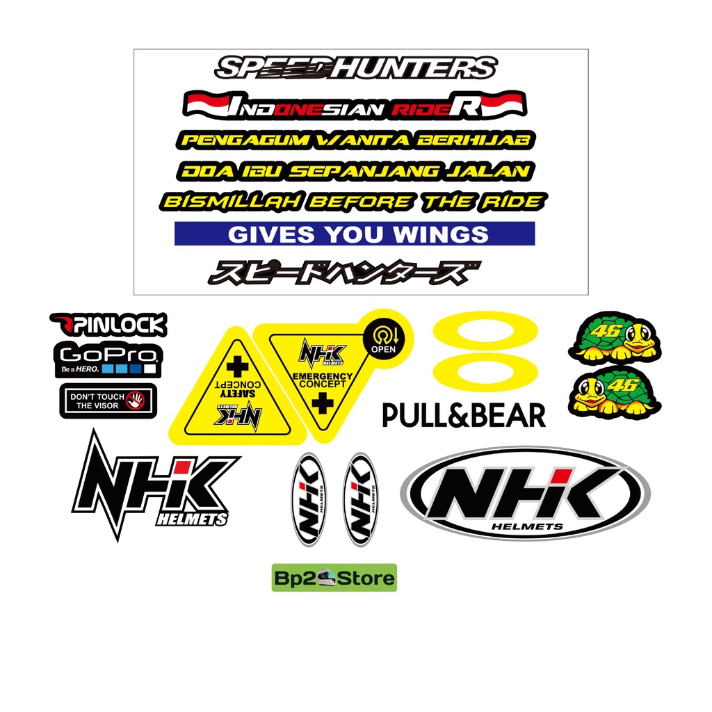 NHK Helmet Sticker Package NHK Helmet Sticker Set | Shopee Philippines