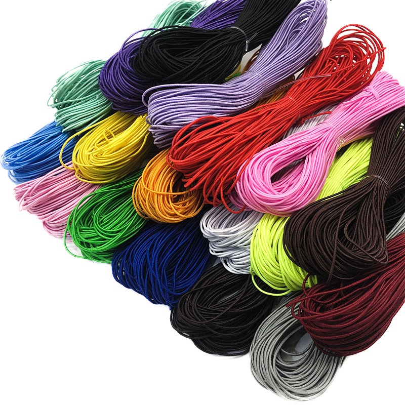 20 yards/Pack 0.8mm color round elastic rubber rope for DIY beading ...