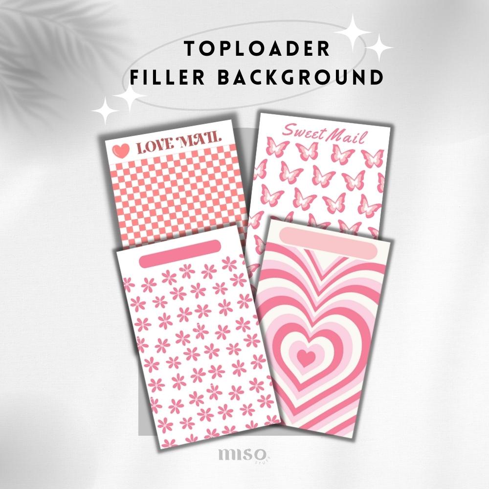 Pink Photocard Background Toploader / Photocard Toploader Filler ...