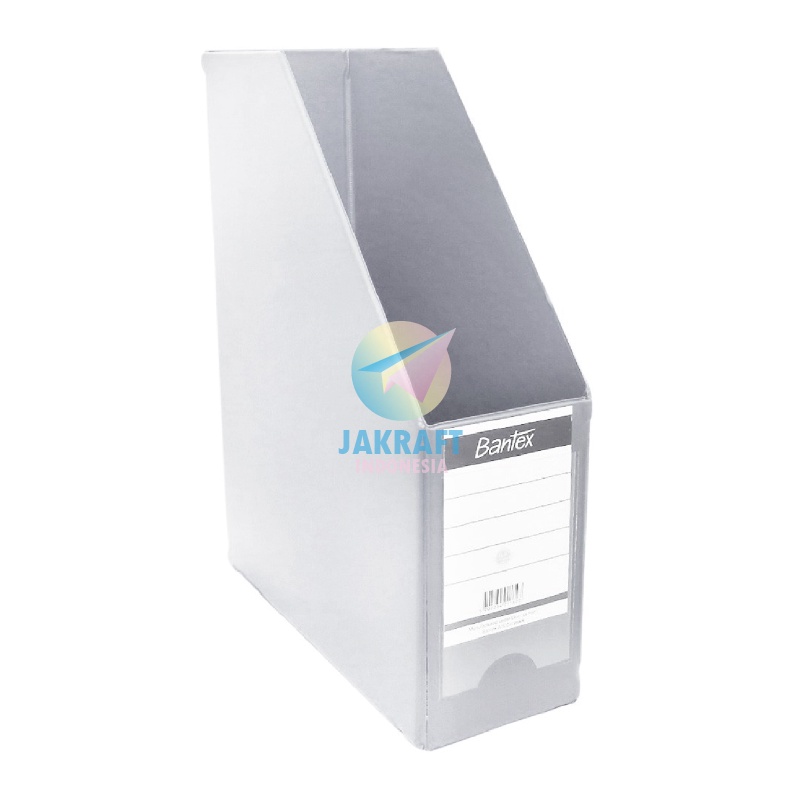 (1 Unit) Magazine Box File BANTEX 4011 05 Color Gray Gray FC 10 Cm PVC ...