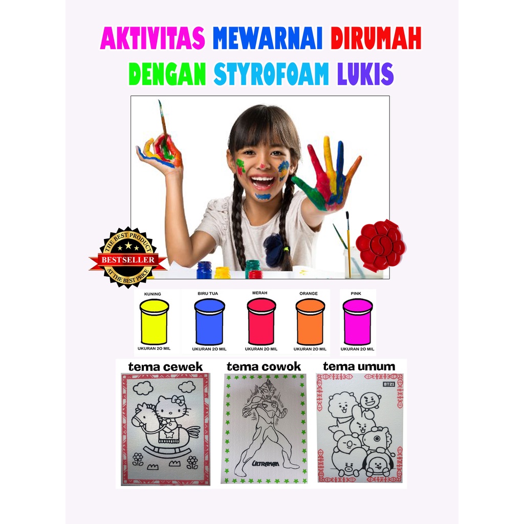 Painting Toy Package With styrofoam media For Home Play Activities ...