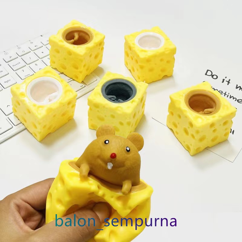 Silicone Rubber Pop it Squishy Toy / Funny Squeeze Cheese Mouse Toy ...