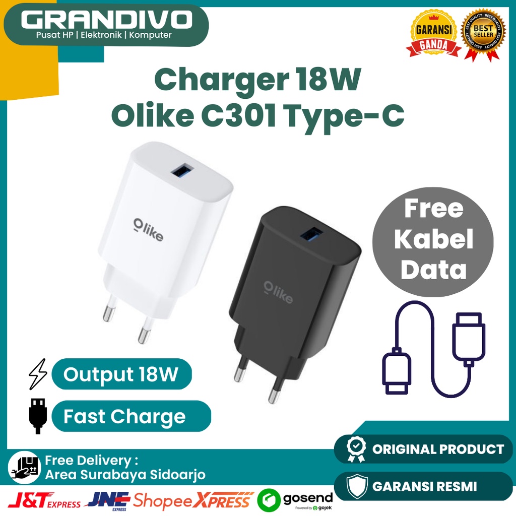 Type C 18W Olike C301 HP Charger / Olike Official Guarantee HP Charger ...