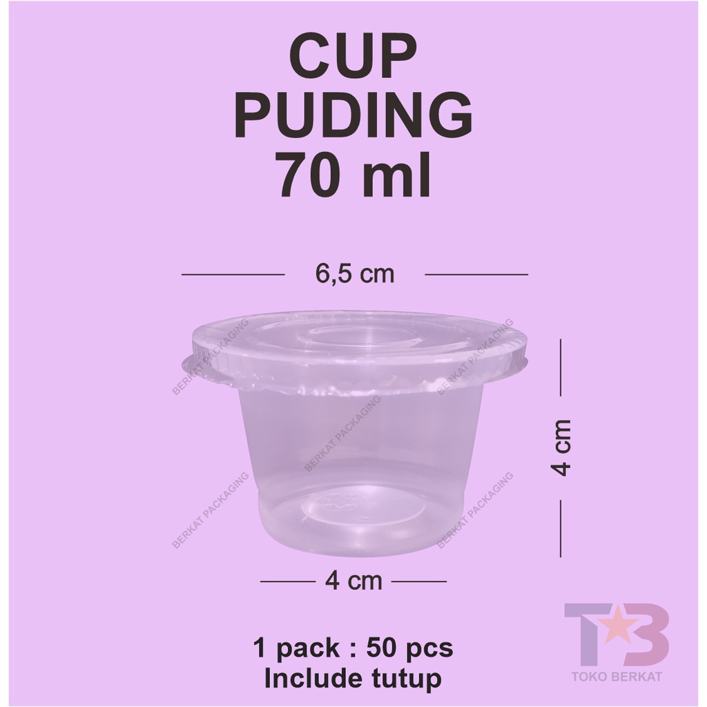 Pudding Cup Contents 50pcs plus Lid/Jelly Cup/Agar Cup/Plastic Ice ...