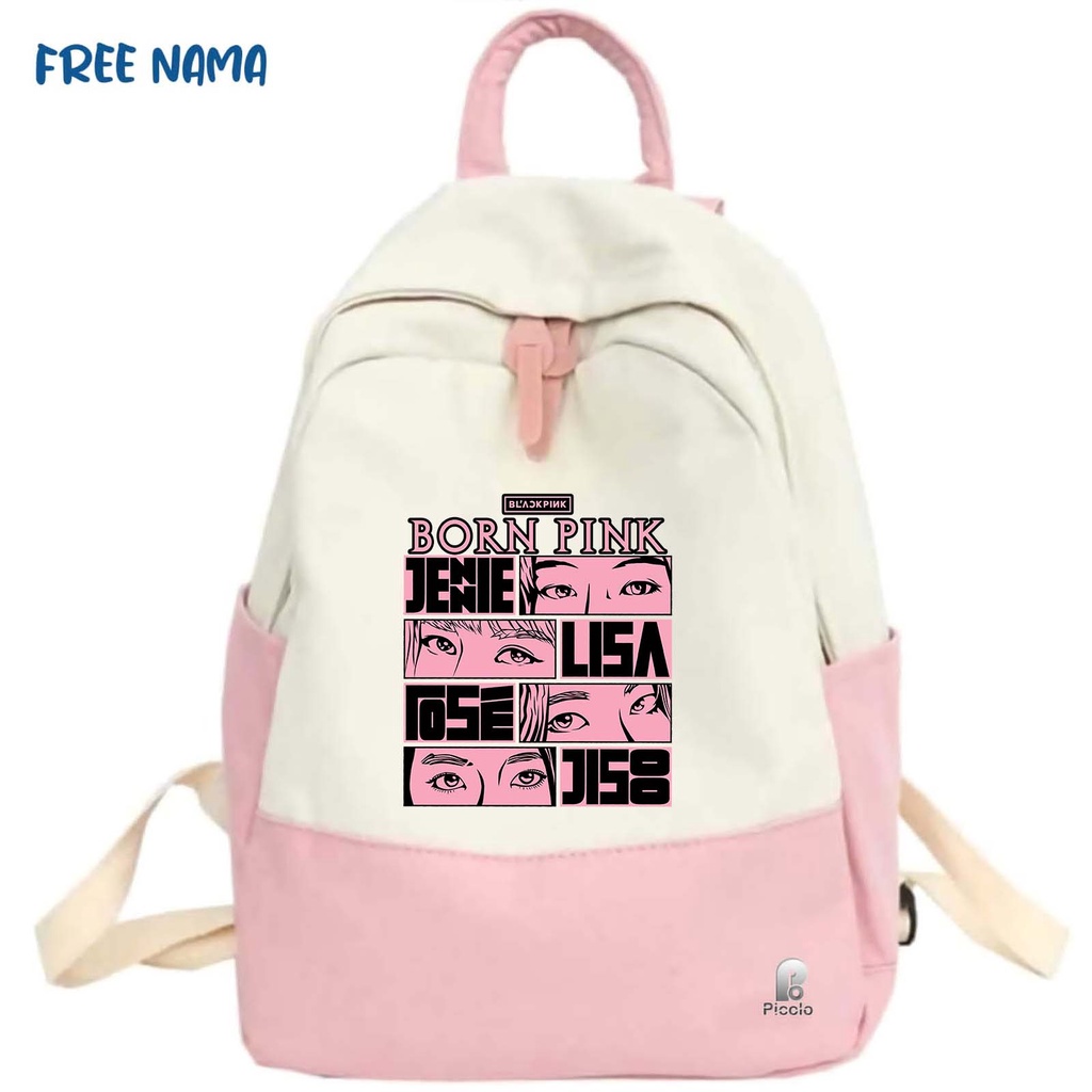 Born PINK BLACKPINK MOTIF School BACKPACK BACKPACK (FREE Name) | Shopee ...