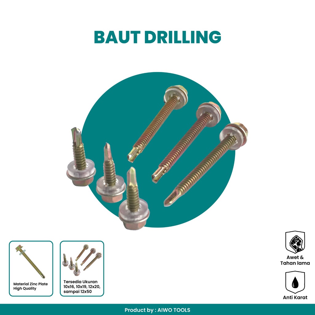 Mdn DRILLING Bolts 12x50 (Packaging/500PCS) - Other Sizes Are In ...