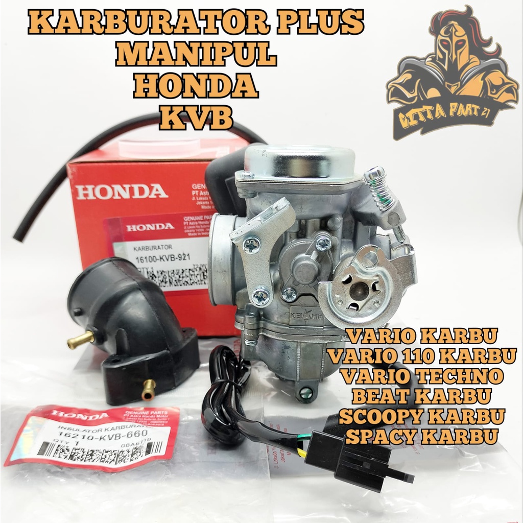 CARBURETOR CARBURETOR SET PLUS MANIPUL HONDA AHM KEIHIN KVB ORIGINAL QUALITY ORIGINAL HONDA AHM ...