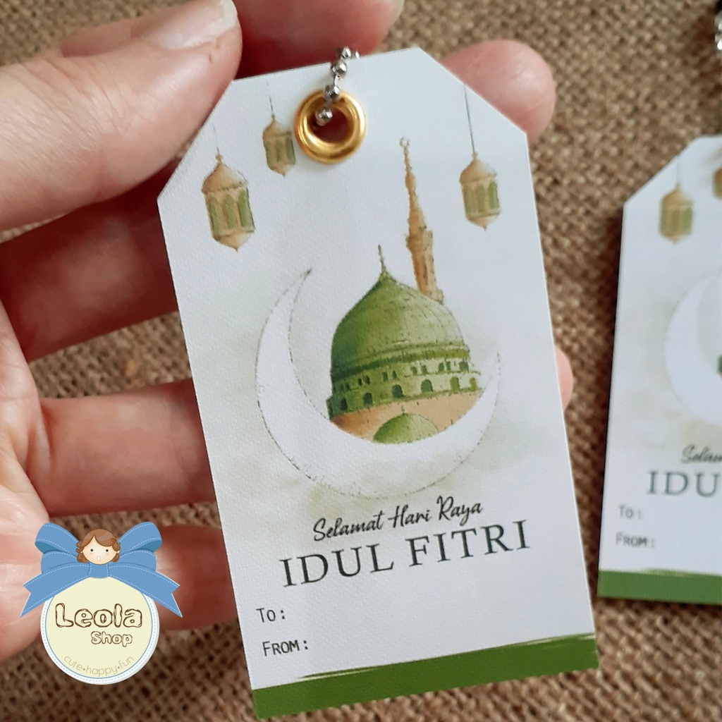 Mosque Eid Al-Fitr Hang Tag / Fancy Paper Gift Tag Eid Card | Shopee ...