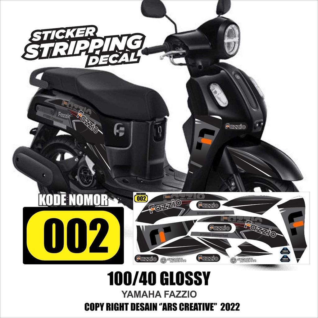 Striping yamaha fazzio Motorcycle Sticker yamaha fazzio Variation/decal ...