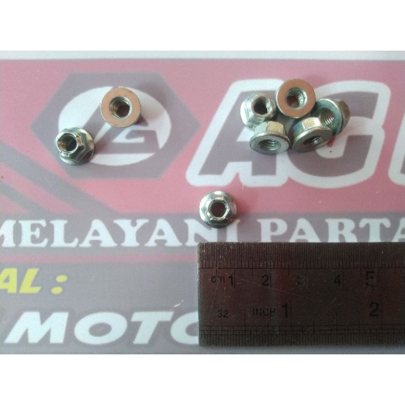 Flange Nut / Flange Nut M5 Key 8 White | Shopee Philippines