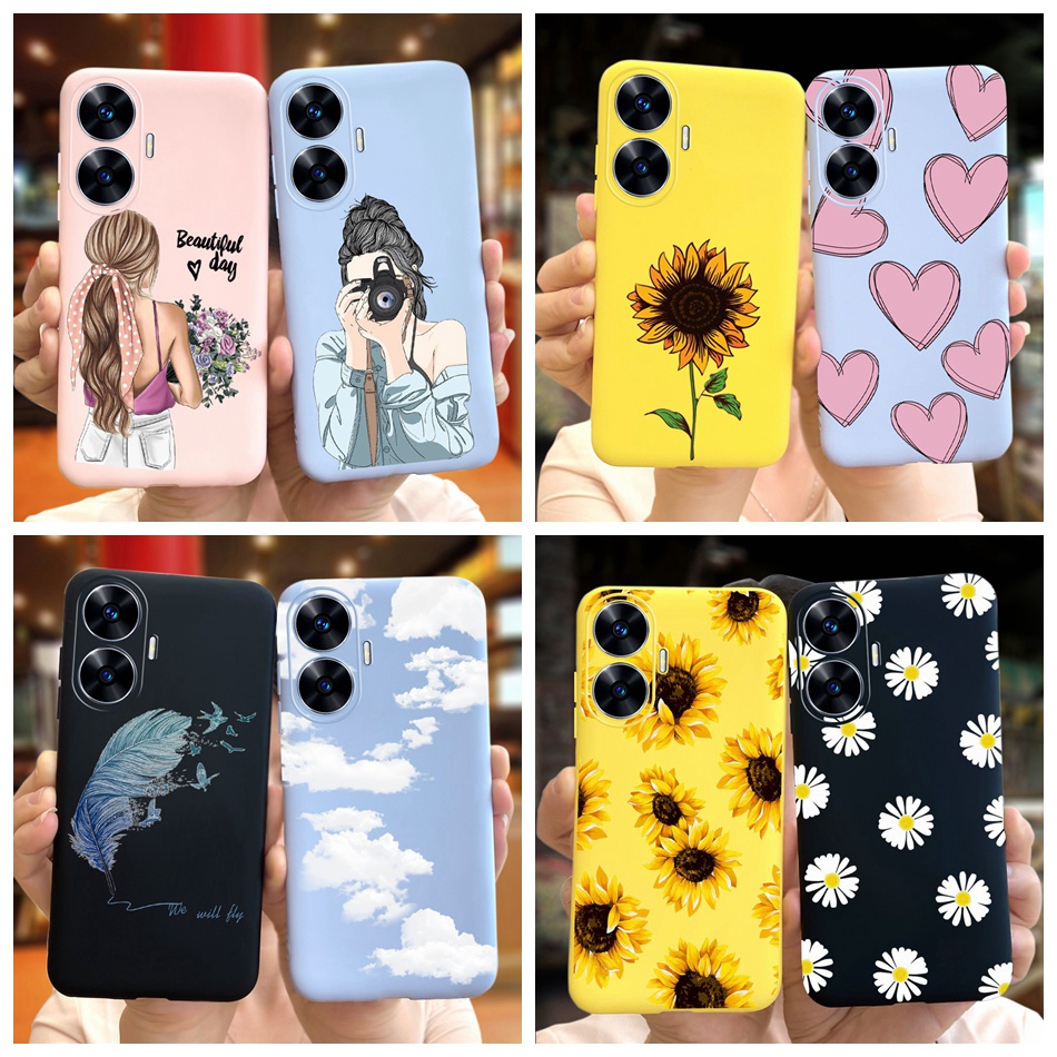Realme C55 2023 Beautiful Girl Sunflower Pattern Phone Casing RealmeC55 ...