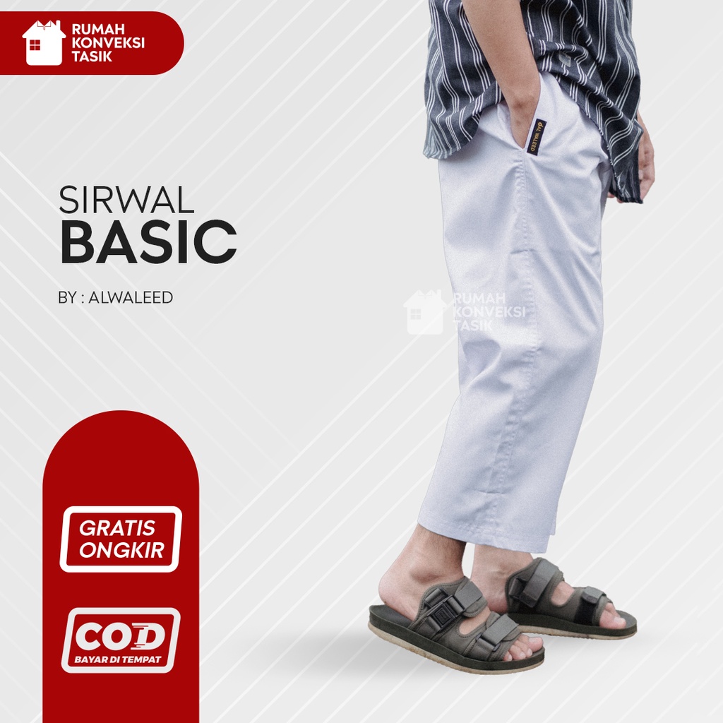 Al waleed moslem Men's sirwal Pants / White Men's cingkrang Pants ...
