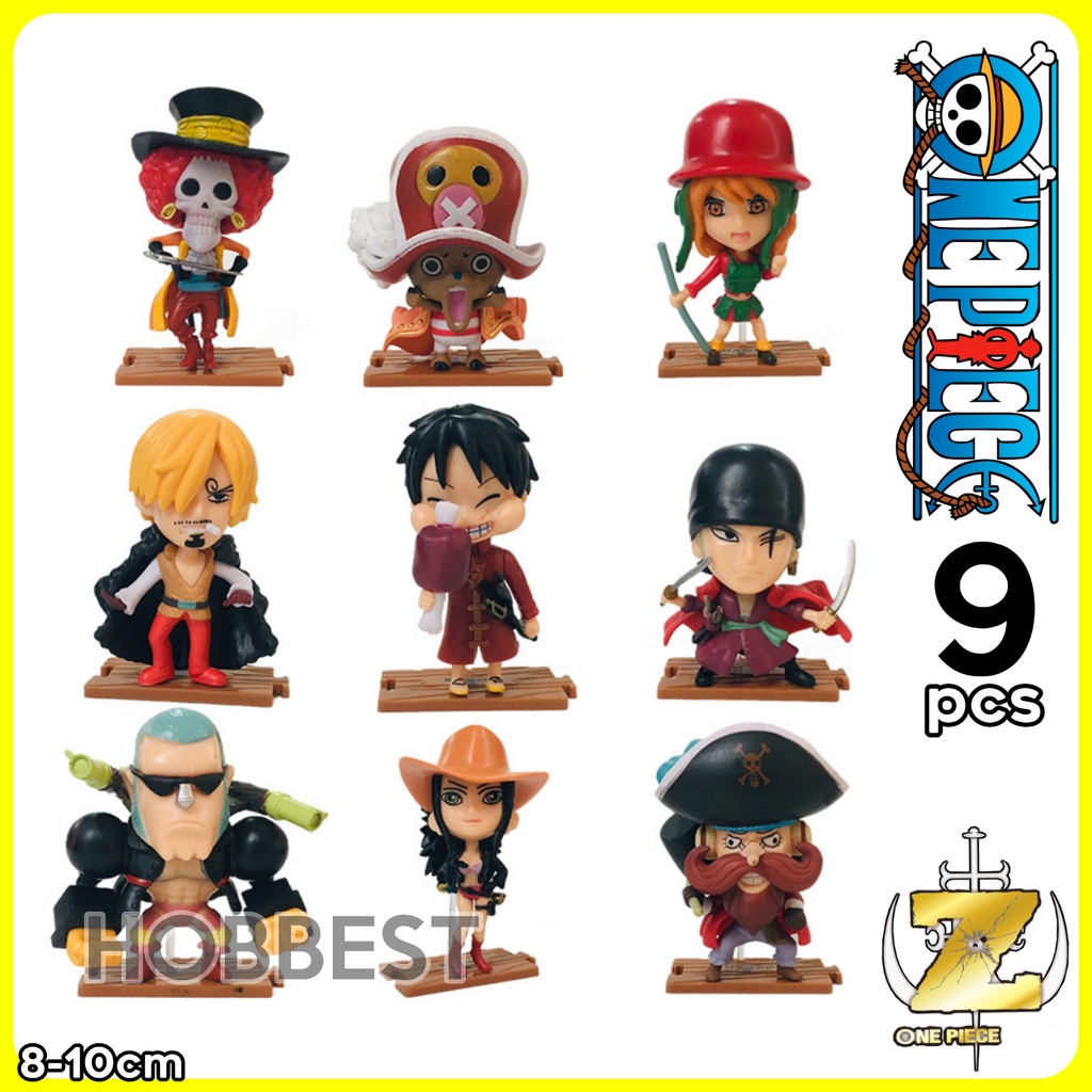Action Figure ONE PIECE Z 9pcs - Miniature Cake Topper Luffy Franky ...
