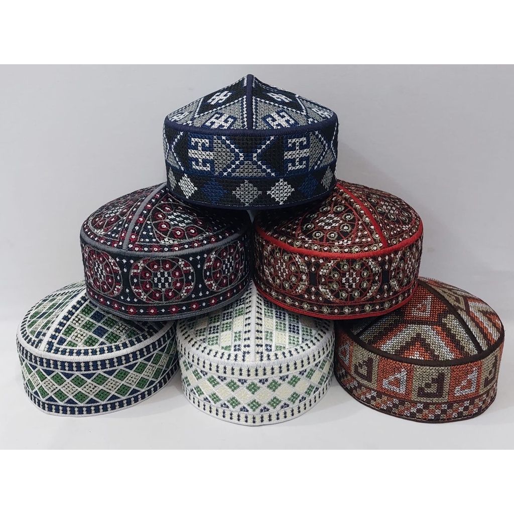 Peci PAKISTAN HAMADA Exclusive BOX PACKAGING/ Full Embroidered Peci ...