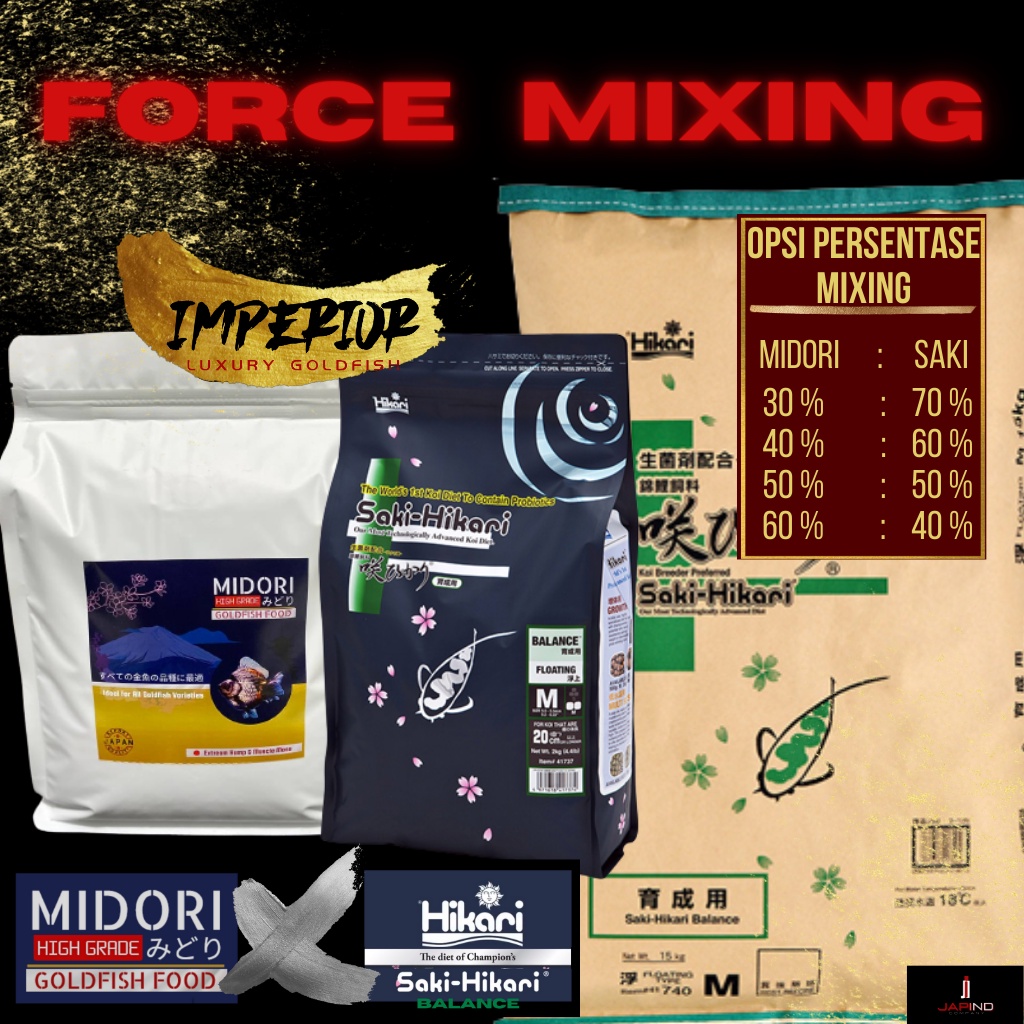 Pellet Goldfish Force Mix - Midori X Saki Hikari Balance Mixing Variant ...