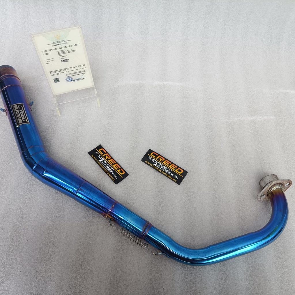 Racing Exhaust Neck Pipe Creed Exaust Inlet 50 mm Old Vixion/New Satria ...
