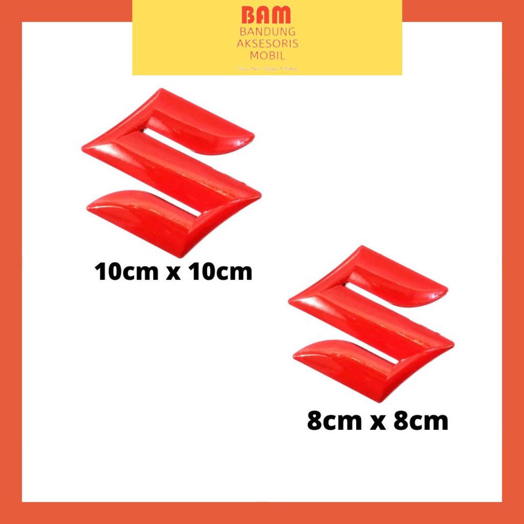 MERAH Suzuki 8 & 10 CM Red Fashion Car Logo Emblem | Shopee Philippines