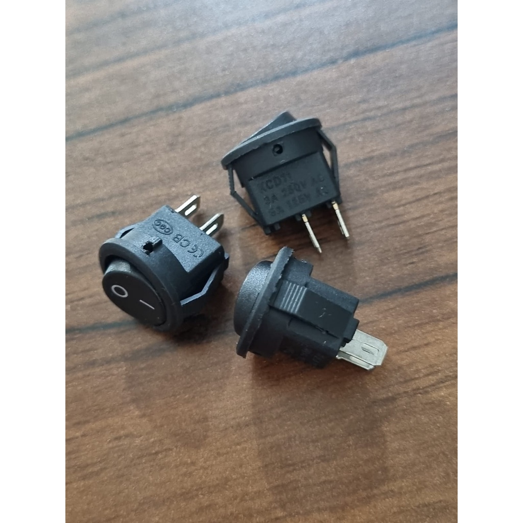 Black Round Mini Rocker Switch 2pin | Shopee Philippines
