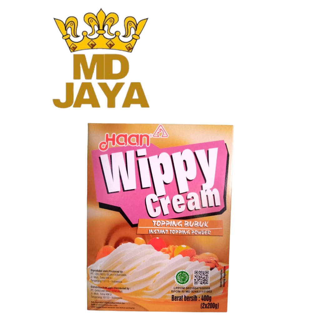 Wippy Cream Haan Instant Powder Topping 400gr | Shopee Philippines