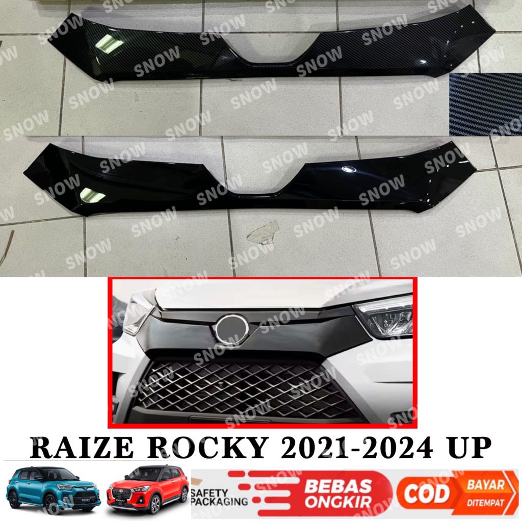 Front Bumper Grill V1 Raize Rocky 2021 2023 2024 Black Carbon | Shopee ...