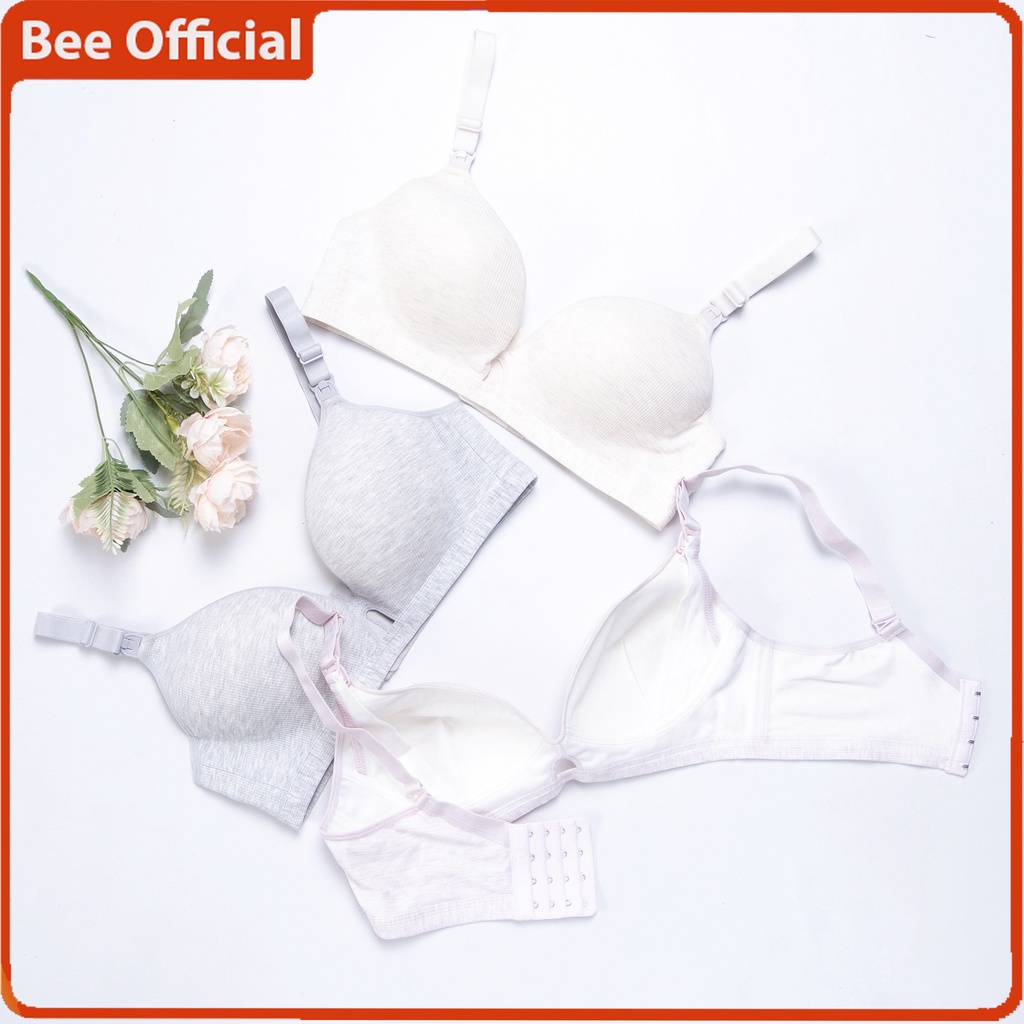Bee - Nursing Bra Wireless Cup C Breastfeeding Bra Front Button 8905 ...