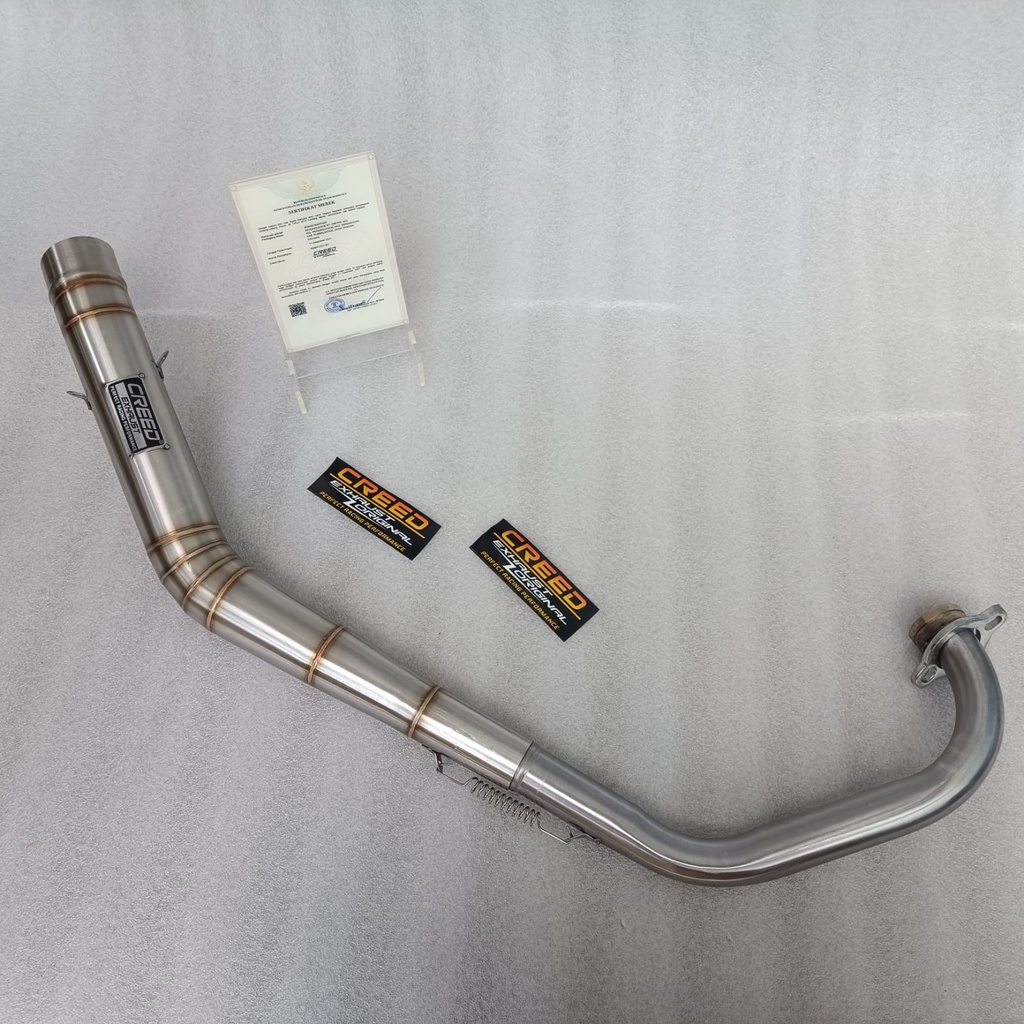 Exhaust Neck Pipe Racing Creed Exhaust Inlet 50mm Vixion Old/New Satria ...