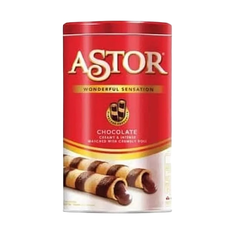 Astor Cans Of Wafer Biscuits 330g - Chocolate Astor Wafer Sticks ...