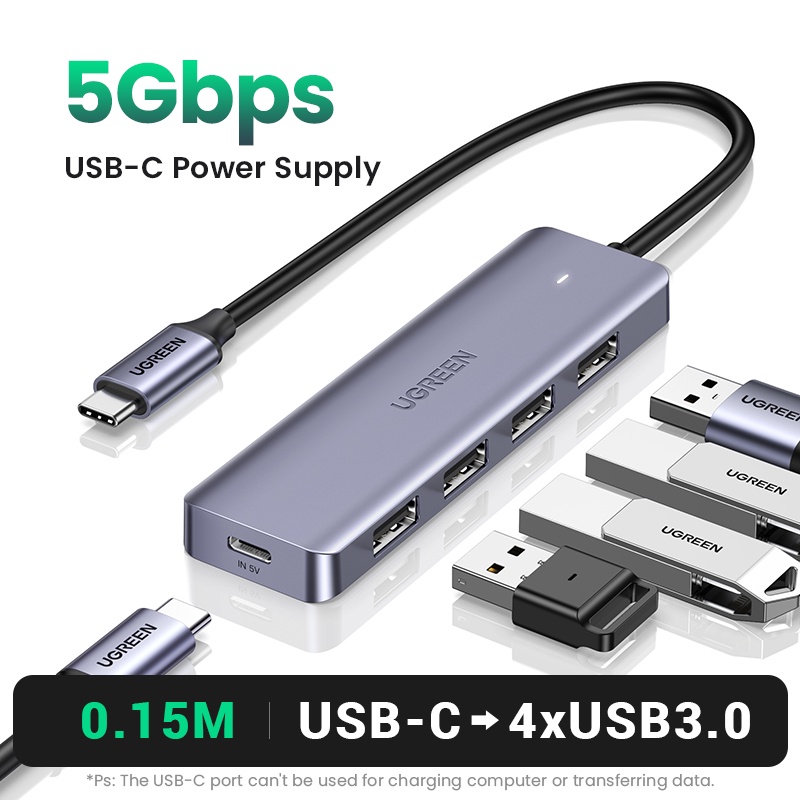 UGREEN 4-Port Multiple USB Splitter Ultra Slim High-Speed HUB OTG For ...