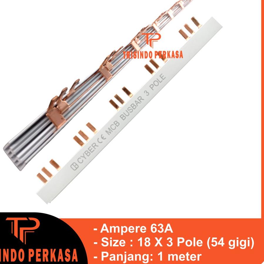 Busbar 3p 63A busbar Comb 3p mcb 3 phase 1 meter Rail Comb Jumper ...