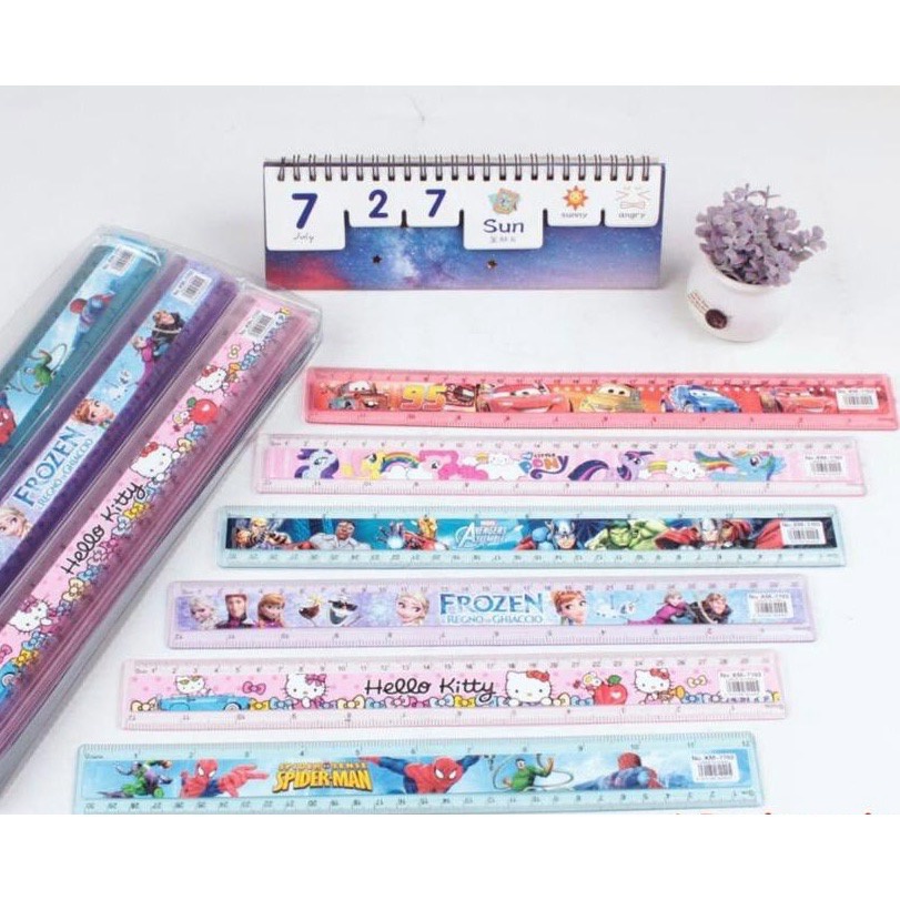 30 Cm Character Ruler / Frozen and Barbie Character Drawing Ruler ...