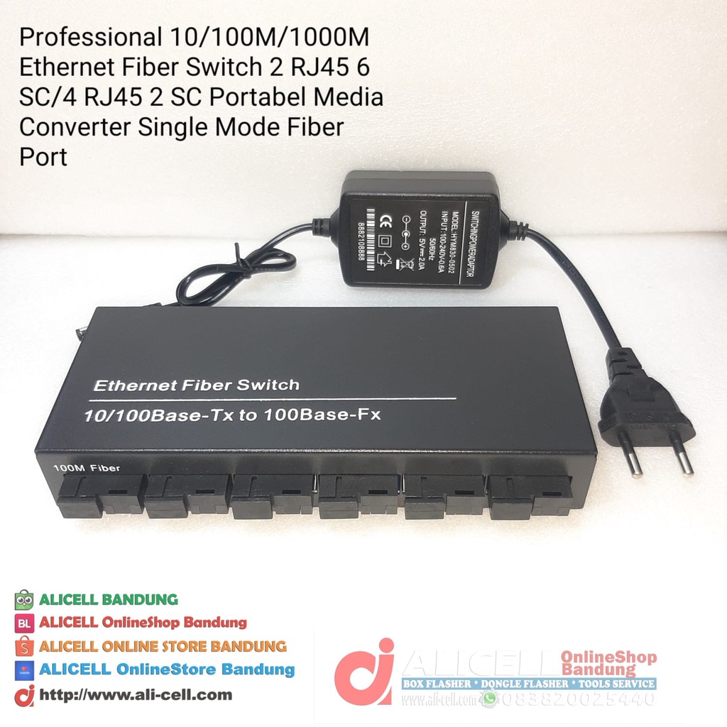 Media Converter 6 Port FO 2 Port LAN - Fiber Switch Optic 6 SC 2 RJ45 ...