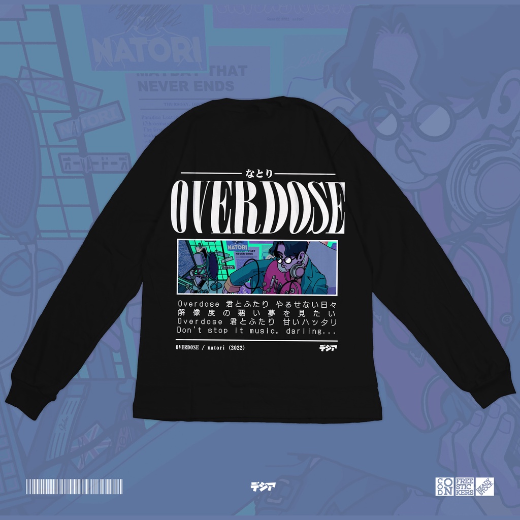 Longsleeve natori Overdose Music Single Album Now Playing Spotify Kaos ...