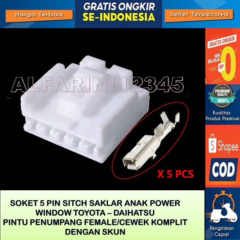 5pin Socket 5pin power window Socket 5pin power window Switch Socket ...