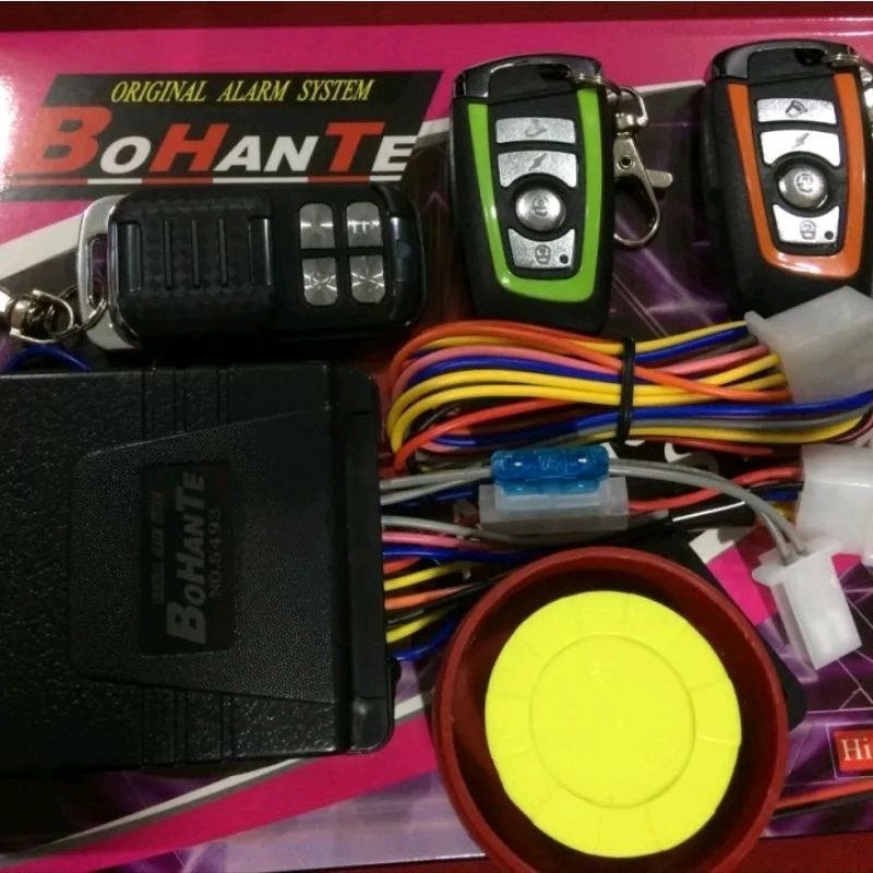 MESIN Alarm BoHanTe SPECIAL EDITION 3 remote CONTOL ORIGINAL ALARM ...