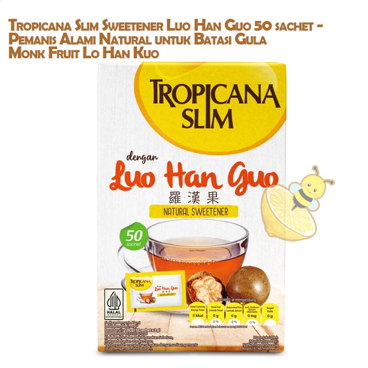 Tropicana Slim Sweetener Luo Han Guo 50sachet - Natural Natural ...