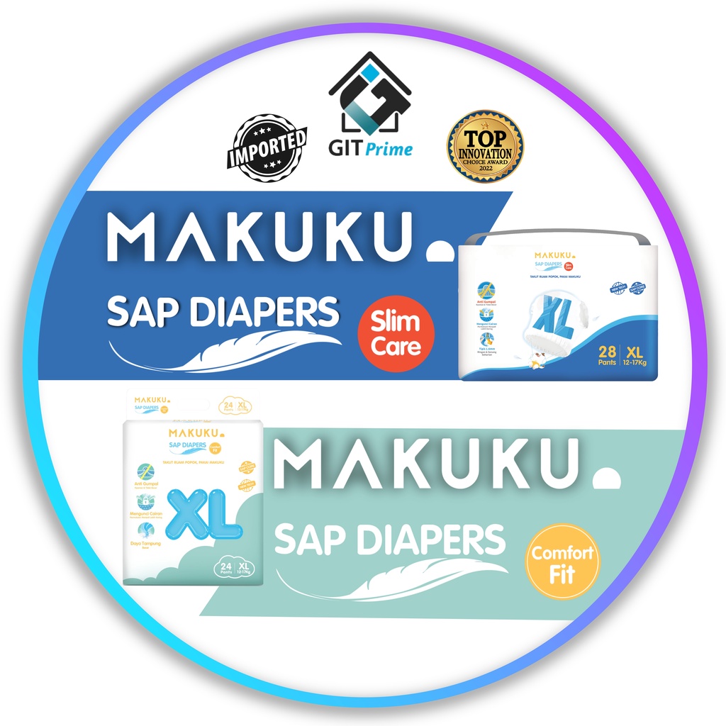 Makuku SAP Diapers SLIM Care XL 28 Baby Diapers XL28 Contents 28 Care ...