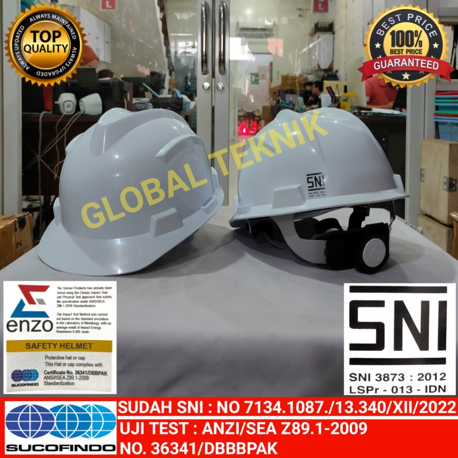 WHITE FASTRACK Safety Helmet SNI Swivel Project Helmet SNI Fast Track ...