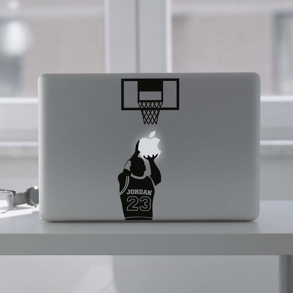 Nba Basketball Sticker - Michael Jordan - Free Throw - Laptop Decal ...