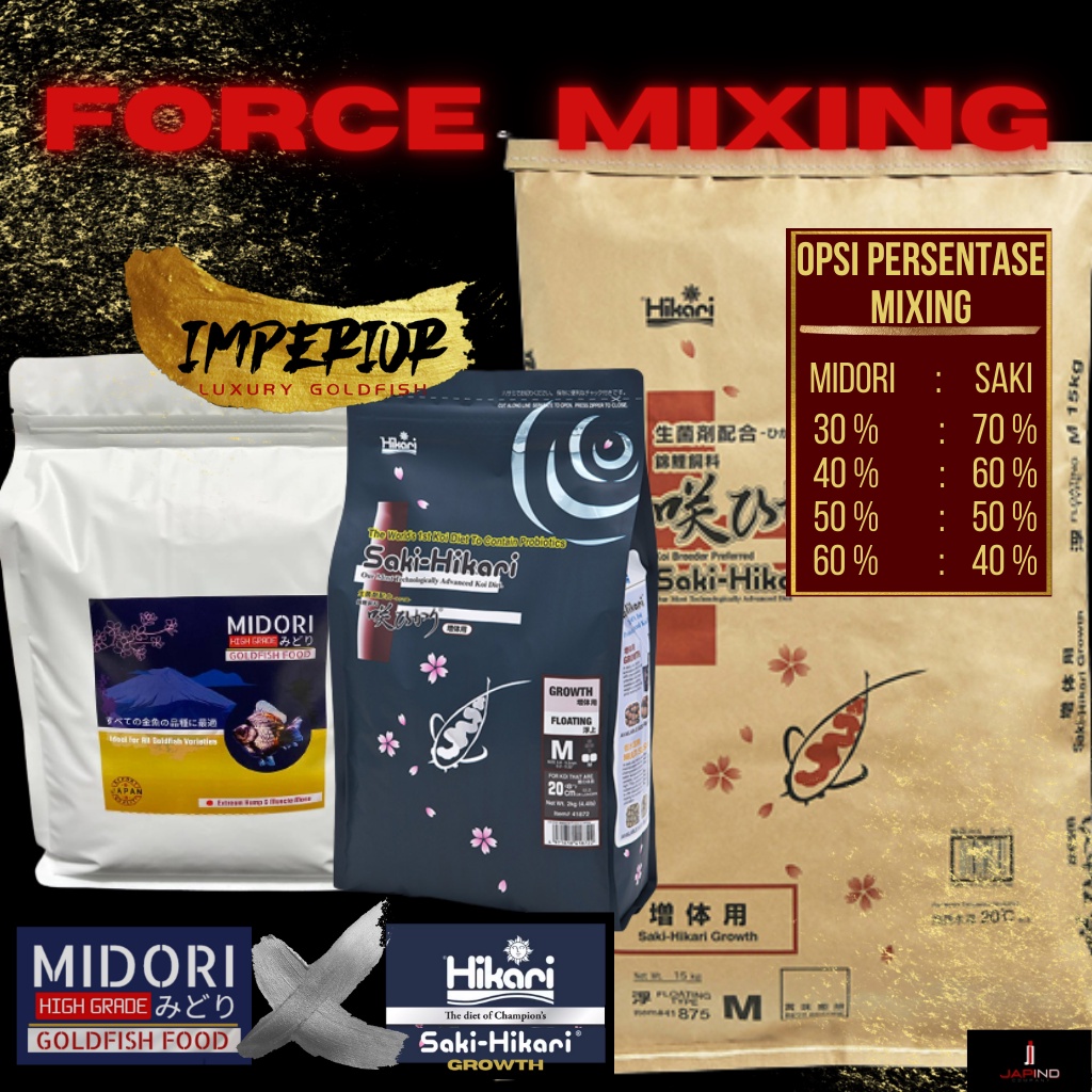 Pellet Goldfish Force Mix - Midori X Saki Hikari Growth Mixing Variant ...