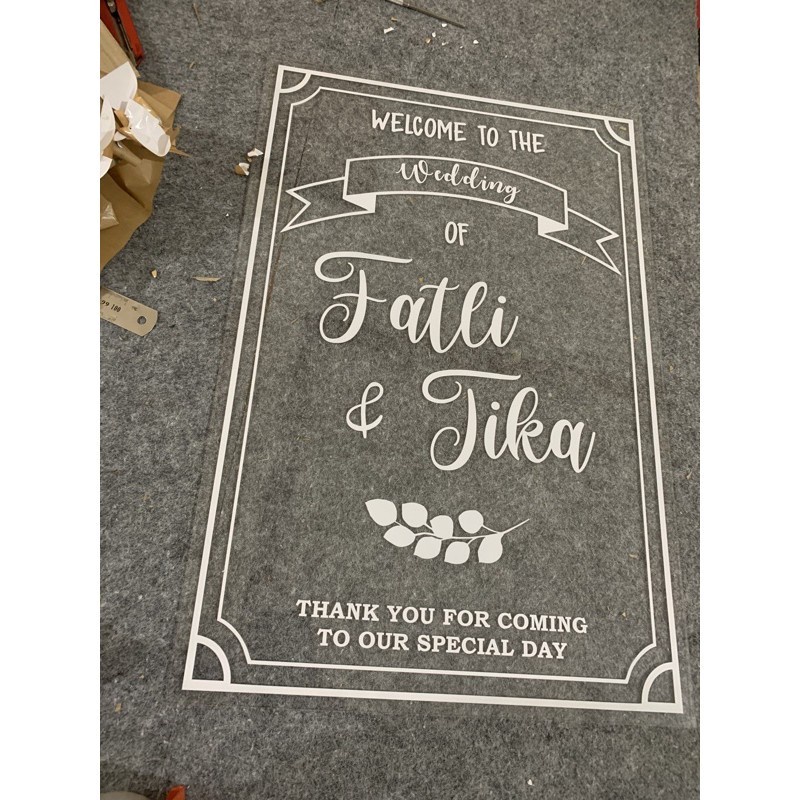 Acrylic wedding welcome sign/proposal board/engagement nameplate ...